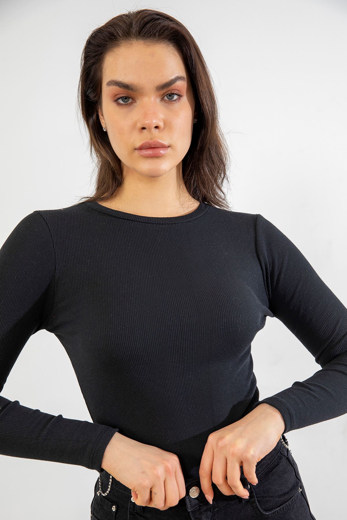 Kadın Body Bluz-Siyah | Foremia