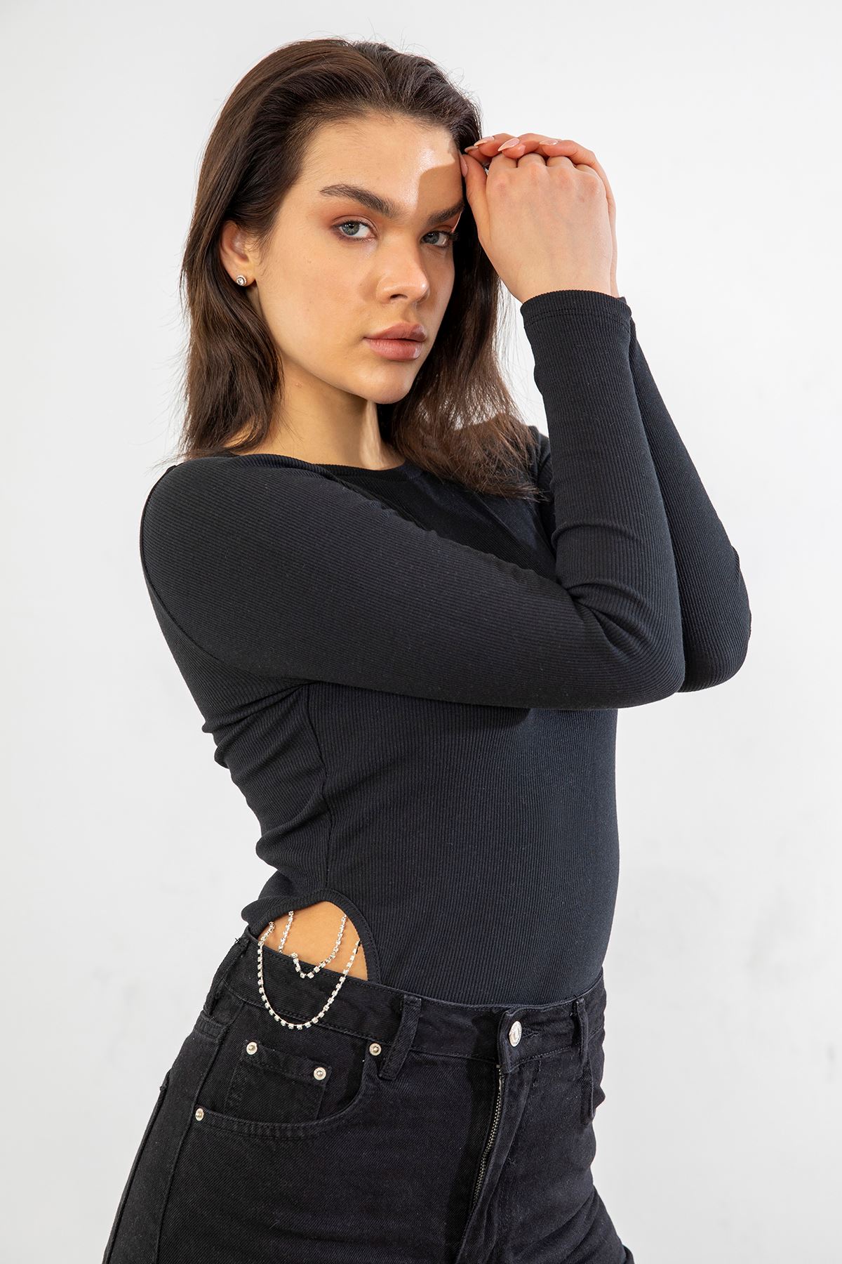 Kadın Body Bluz-Siyah | Foremia